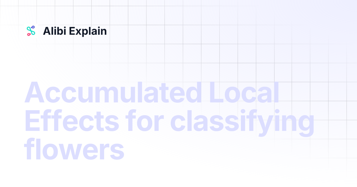 Accumulated Local Effects for classifying flowers | Alibi Explain