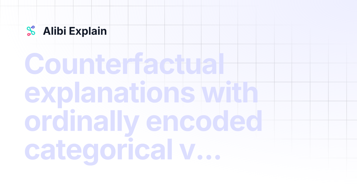 Counterfactual explanations with ordinally encoded categorical ...