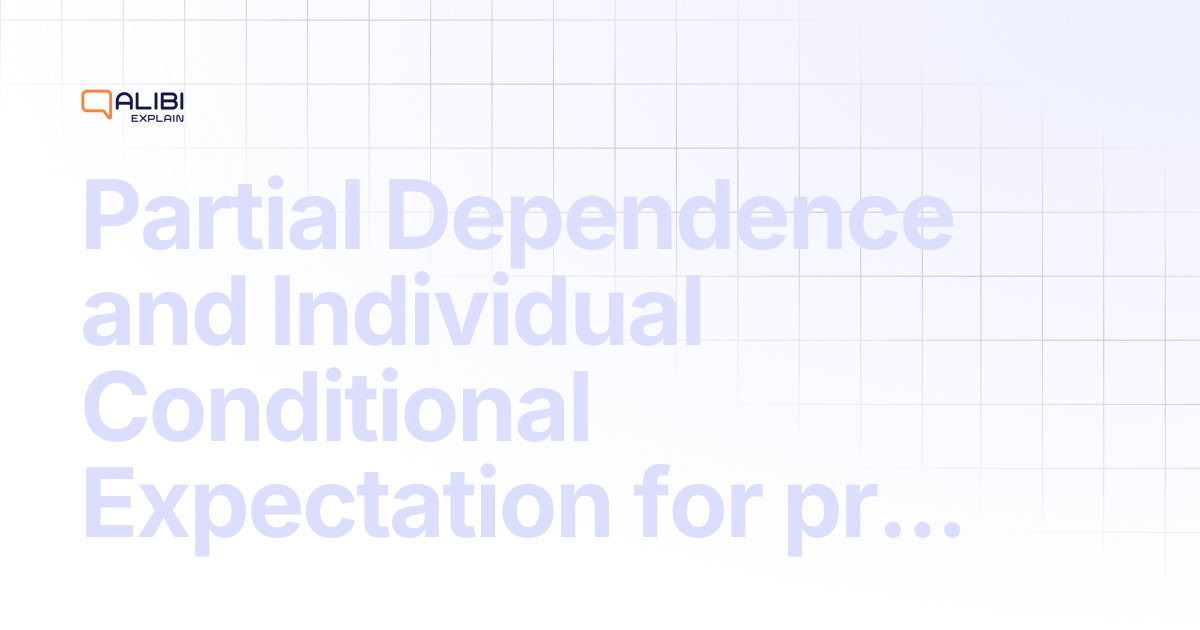 Partial Dependence and Individual Conditional Expectation for ...